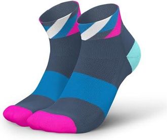 INCYLENCE 1 paire de chaussettes de course courtes pour homme et femme avec légère compression, Boucles roses Zucchero, 43-46