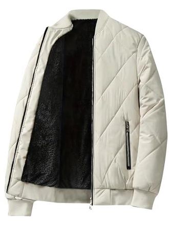 Generic Manteau polaire décontracté à fermeture éclair de couleur unie pour hommes, style universitaire, vêtements dextérieur pour sports de plein air avec po