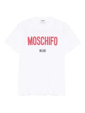Moschino t-shirt &agrave; logo imprim&eacute; - Blanc