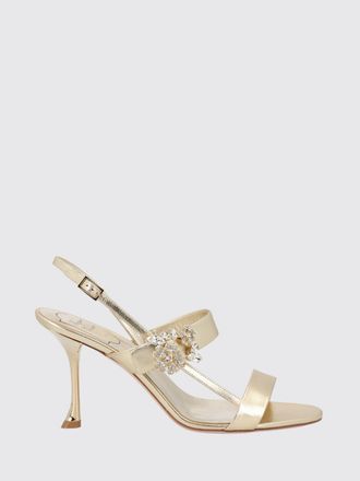 Roger Vivier Efflorescence Slingback-Sandalen aus laminiertem Nappaleder mit Schmuckschnalle
