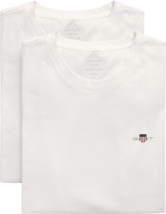 GANT Herren C-Neck T-Shirt 2-Pack Unterw&auml;sche, Wei&szlig;, XL EU