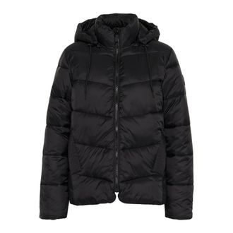 Kaffe Gepolsterte Jacke mit Kapuze und Taschen - - Jackets - Damen - Schwarzk - L