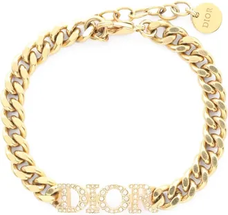 Dior bracelet à logo strassé (années 2010)
