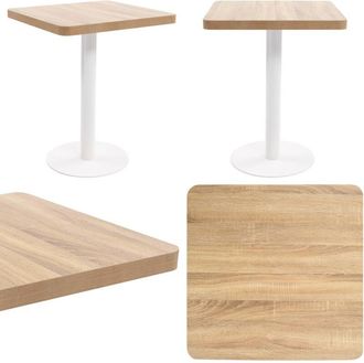 vidaXL Bistrotisch Hellbraun 60x60 cm mdf - Esstisch - Bistrotisch - Kleiner Tisch - Wohnzimmertisch - Hellbrauner Tisch - Home & Living