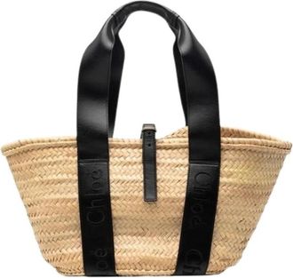 Chlo&eacute; Pre-owned Raffia Basket Tote - - Pre-owned - Damen - Beige - ONE SIZE