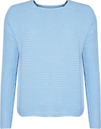 Lind Femme, Pulls, Bleu, Taille: 46 FR Maille ras du cou