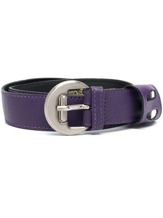 Versace ceinture en cuir à boucle (années 1970) - Violet