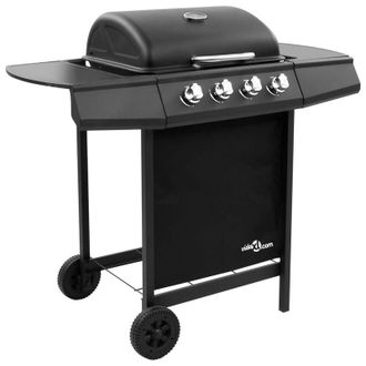 Nova fimei Barbecue gril &agrave; gaz avec 4 br&ucirc;leurs Noir