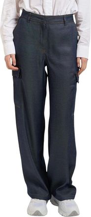 Guess Femme, Pantalons, Bleu, Taille: 36 FR Pantalon Cargo en Denim