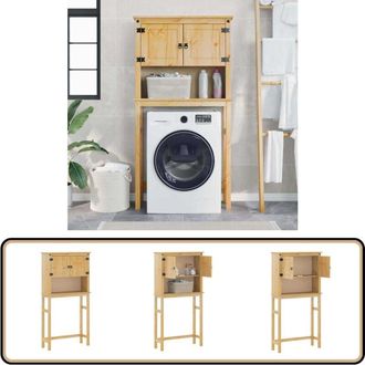 vidaXL Vidaxl - Armoire pour machine à laver salle de bain Corona pin massif - Meuble De Salle De Bain - Armoire Pour Machine à Laver - Rangement Salle De