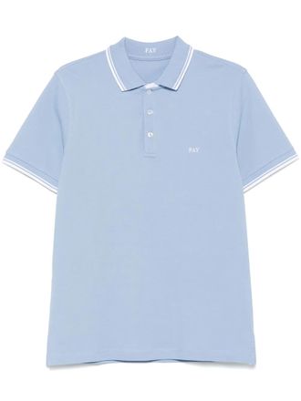 Fay polo à logo brodé - Bleu