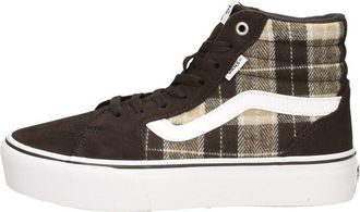 Vans Damen Filmore Hi Platform Sneaker, Plaid Mix Brown/White, 38.5 EU