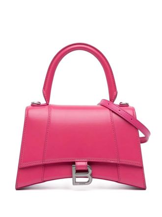 Balenciaga petit sac &agrave; bandouli&egrave;re Shiny Box Hourglass (2020) - Rose