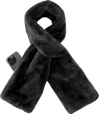 Generic &Eacute;charpe dhiver pour femme, &eacute;charpe pelucheuse avec poche zipp&eacute;e | &Eacute;charpe pelucheuse pour femme, pour homme, par temps froid, randonn&eacute;e, d&eacute;placement, 