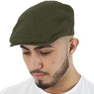 TOSKATOK Hommes Brosse Casquette en Coton-Taille Unique-ARMÉE Verte