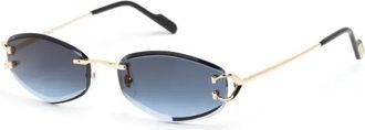 Cartier CT0467S Rimless Gradient Lens Sunglasses - Gold