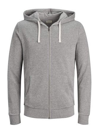 Jack & Jones Herren Jjeholmen Zip Hood Noos Sweatjacke, Grau (Light Grey Melange Fit: Reg Fit - Melange), XXL EU