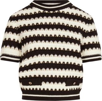 Morgan 251-MBEAUTY Pull, Off White/Noir, M Femme