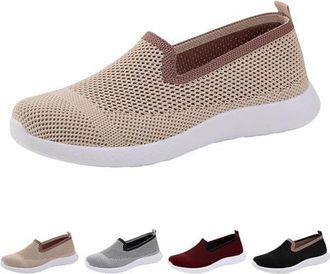 Generic Chaussures orthop&eacute;diques pour femme - L&eacute;g&egrave;res - Largeur H - Maille en H - Baskets &agrave; enfiler - Respirantes - S&eacute;chage rapide - Chaussures d&eacute;t&eacute; confortab