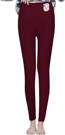 Generic Legging doublé en polaire pour femme - Collants thermiques isolés pour femme - Coupe ajustée - Chaud et épais - Pantalon de yoga streetwear - Week-end