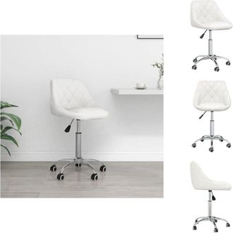 vidaXL Vidaxl - Bürostuhl Drehbar Weiß Kunstleder - Drehstuhl - Bürostuhl - Schreibtischstuhl - Ergonomischer Stuhl - Weißes Büro