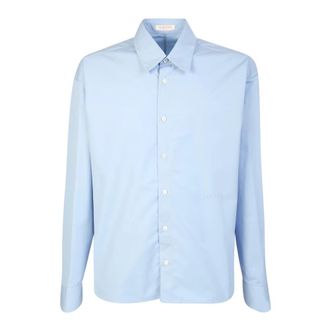 Valentino Baumwoll-Popeline-Hemd - - Shirts - Herren - Blau - M