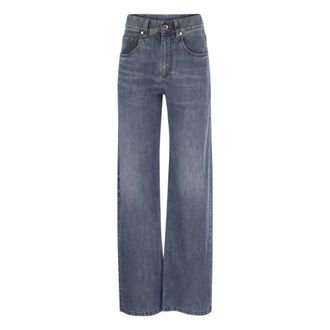 Brunello Cucinelli Zeitgem&auml;&szlig;e- locker sitzende Hose - - Jeans - Damen - Blau - L