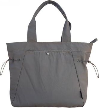 Generic Sac à main fourre-tout élégant en nylon pour femme, sac à bandoulière décontracté de grande capacité, cordon de serrage latéral réglable, idéal pour l