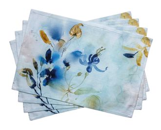 Maison d'Hermine Maison dHermine Tischsets aus 100% Baumwolle, 4er-Set, 33 cm x 48 cm, dekorative, Ostern waschbare Tischsets für Essen, Urlaub, Hochzeit, Lazy Summer 