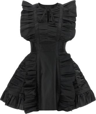 Giovanni Bedin Robe courte sculpturale &agrave; volants - Femme - Robes - Noir - Taille: 36 FR