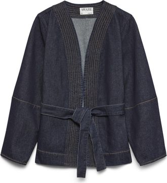 Vero Moda Awsakura Ls Belt Wrap Denim Shirt