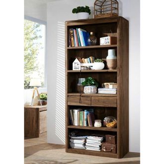 Massivmoebel24 Regal Sheesham 88x40x205 smoked cherry gebeizt TORONTO 118