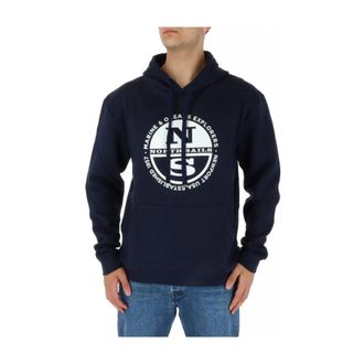 North Sails Blaues Langarm-Sweatshirt mit Print - - Sweatshirts & Hoodies - Herren - Blau - XL