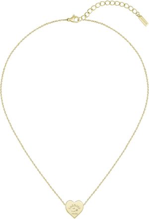 Lacoste Gliederhalskette für Damen Kollektion LOVE MY CROC aus Edelstahl mit einem Herz-Anhänger - Erhältlich aus Gold oder Silber