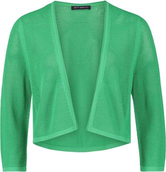 Betty Barclay Damen Sommer-Strickjacke mit 3/4 Arm 40, Island Green