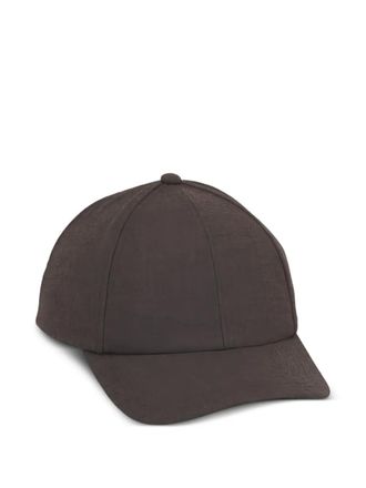 Wahts Baseballkappe mit Logo-Etikett - Braun