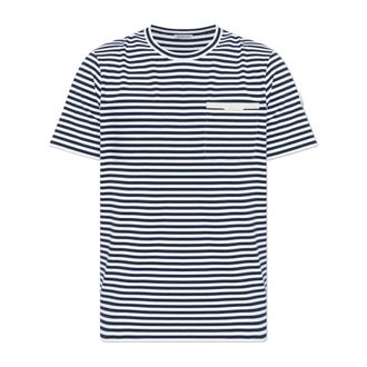 Moncler Homme, Tops, Bleu, Taille: L T-Shirt Avec Poche