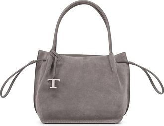 Tod's Tods Crossbody Bags - Tasche aus Veloursleder - Gr. unisize - in Grau - f&uuml;r Damen
