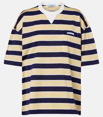 Prada T-shirt en coton ray&eacute;