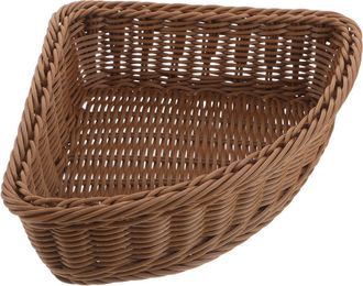 Healifty Handgewebter Eckkorb: Dreieckiger Aufbewahrungs-Organizer - Aufbewahrungsbeh&auml;lter f&uuml;r Kleinigkeiten, Snacks und Kosmetika f&uuml;r Badezimmer, Kleiderschra