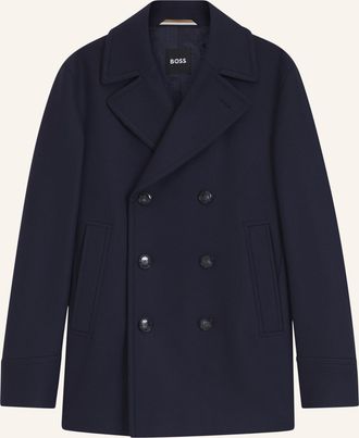 HUGO BOSS Mantel H-Hyde-Pcoat-234 Slim Fit blau