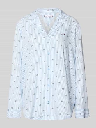 Tommy Hilfiger Pyjamaoberteil mit Logo Print aus Viskose