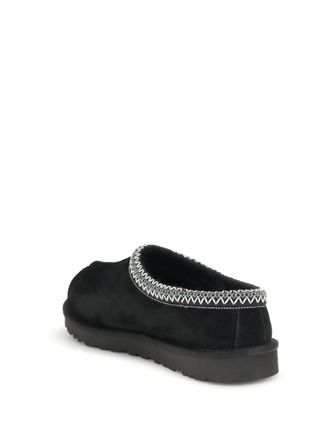 UGG Mens Mules Tasman Ii Black Suede Sheepskin Sandal