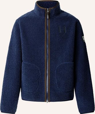 Hackett Sweatshirt Heritage Teddy Flc Fz blau