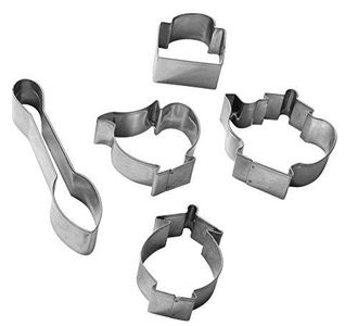 Fackelmann Fackelmann Ausstechformen aus Edelstahl, Verschiedene Formen, 5 Stück, Silber