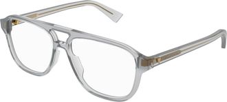 Bottega Veneta Homme, Accessoires, Gris, Taille: 56 MM Lunettes Aviateur