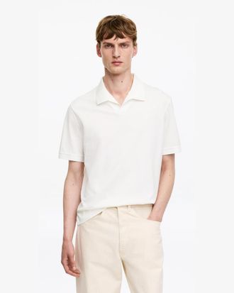 Arket Kurz&auml;rmliges Poloshirt -Wei&szlig;