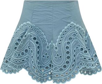 Charo Ruiz Ibiza Femme, Jupes, Bleu, Taille: 38 FR Sail Short Skirt