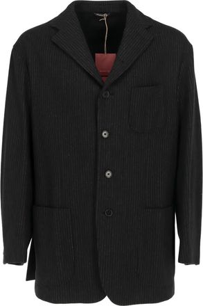 Romeo Gigli blazer à rayures - Noir