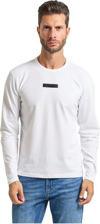 Yes-Zee YES Zee, Homme, Tops, Blanc, Taille: 2XL T-shirt &agrave; Manches Longues en Coton